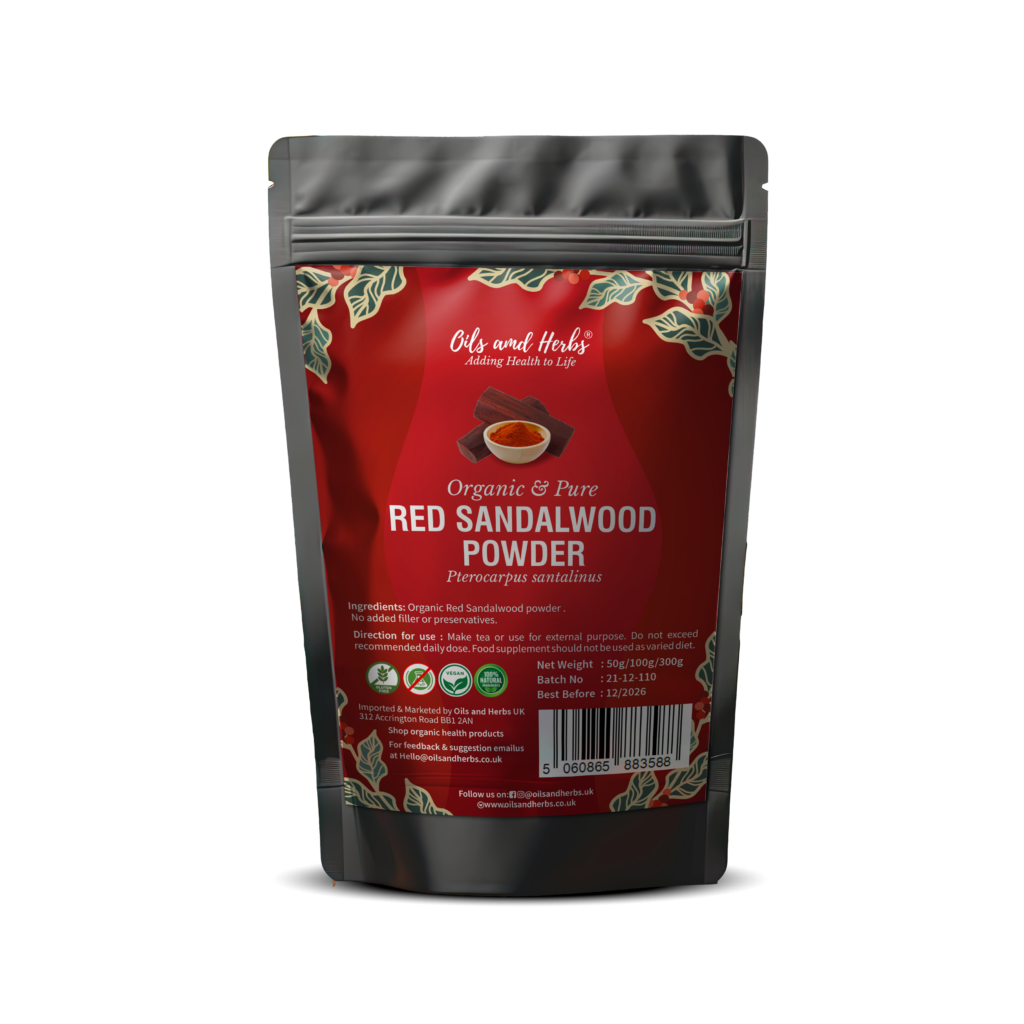 Organic Red Sandalwood Powder - Oils and Herbs UK